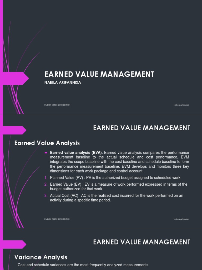 Earned Value Management: Nabila Arifannisa | PDF | Economies | Business