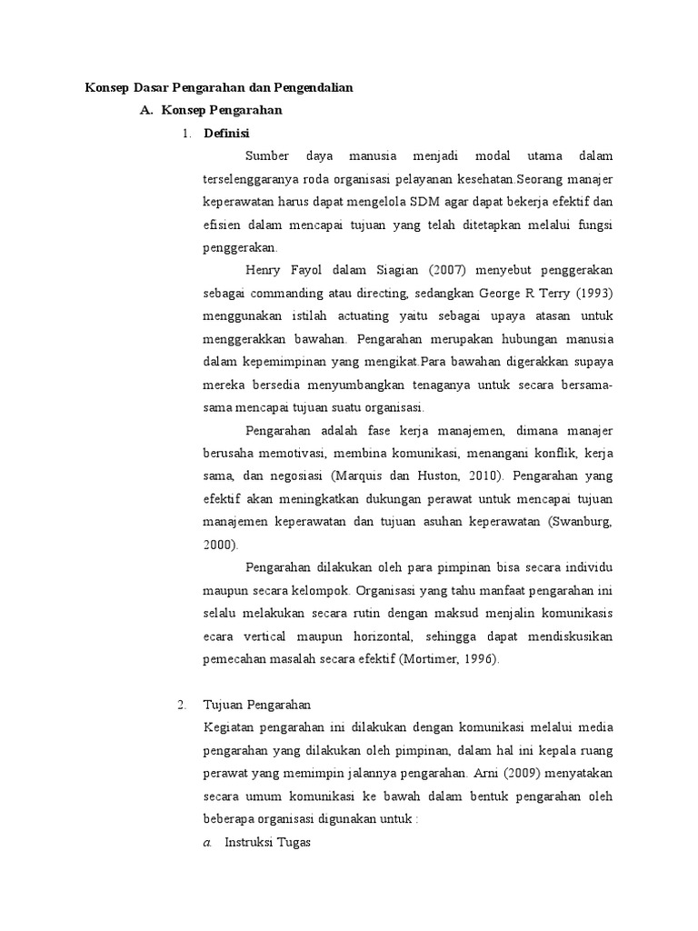 Konsep Pengarahan | PDF