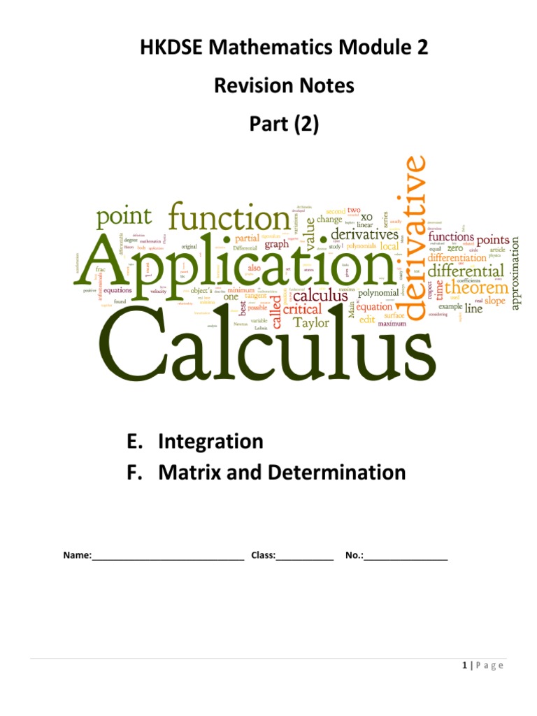 M2 Notes Student Version Part 2 | PDF | Matrix (Mathematics ...