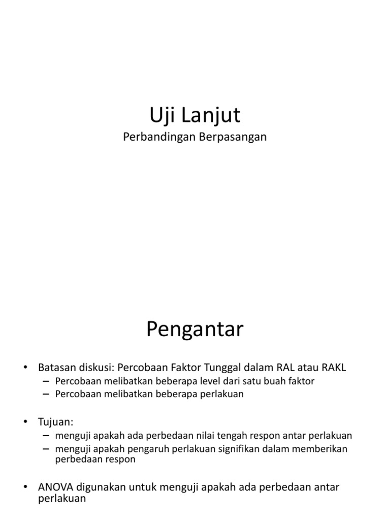 Uji Lanjut BNT | PDF