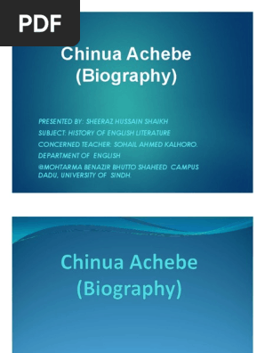 Chinua Achebe Biagraphy