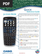 Casio Cheat Sheet | PDF | Equations | Function (Mathematics)