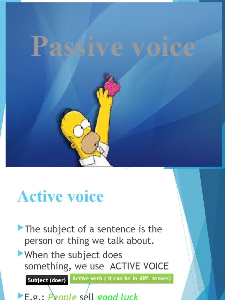 Passive Voice Present Simpe, Continuous, Perfect | PDF | Verb | Perfect ...