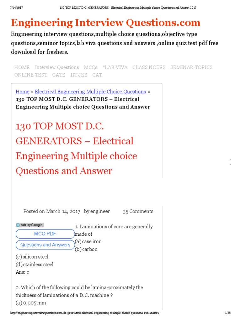 Magnet Generators: 130 Top Most D.C. GENERATORS - Electrical ...