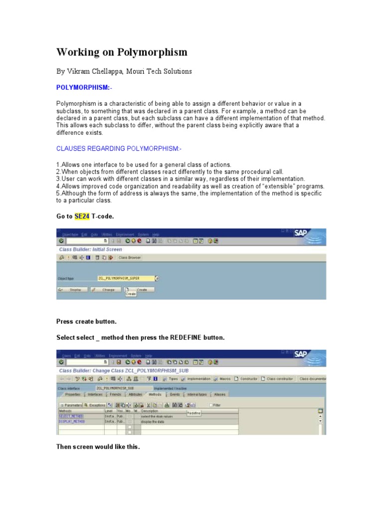 Understanding Polymorphism Basics | PDF | Method (Computer Programming) | Inheritance (Object ...