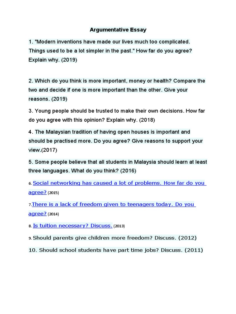 Argumentative Essay | PDF | E Books | E Reader