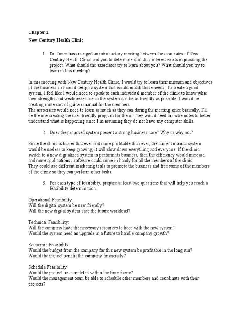 Chapter 2 Case Study - New Century Health Clinic | Download Free PDF | Usability | Cognition