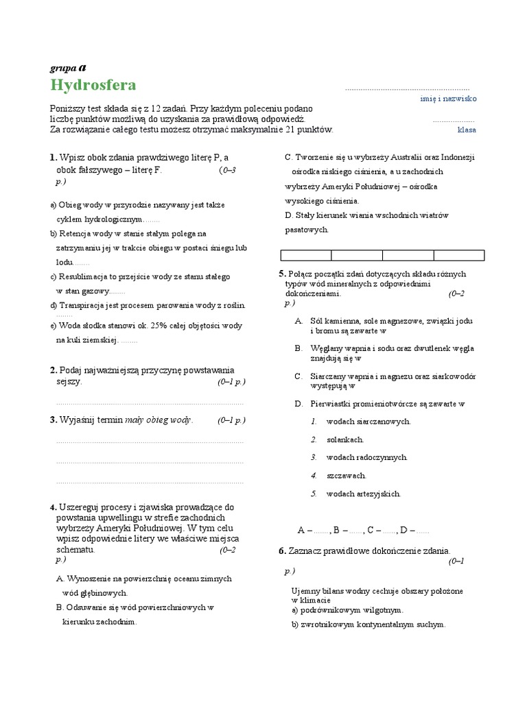 Hydrosfera GR A | PDF