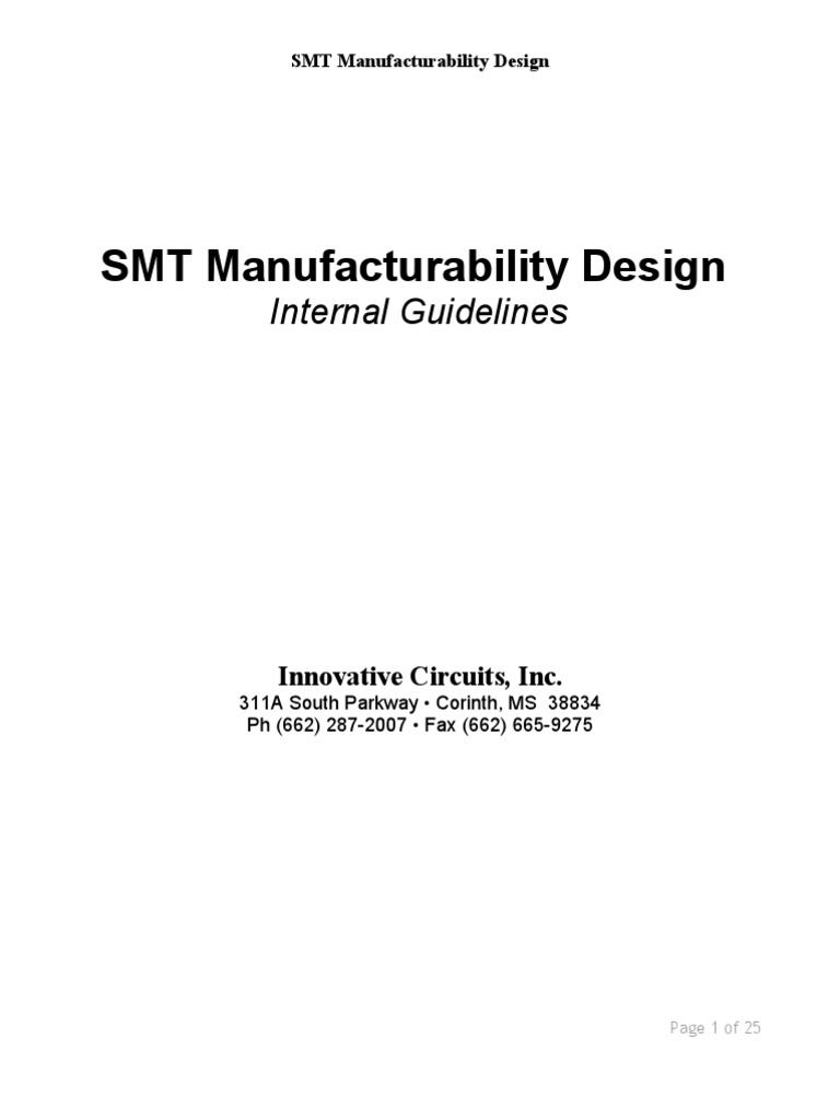 SMT Design Guidelines | PDF | Printed Circuit Board | Electronics