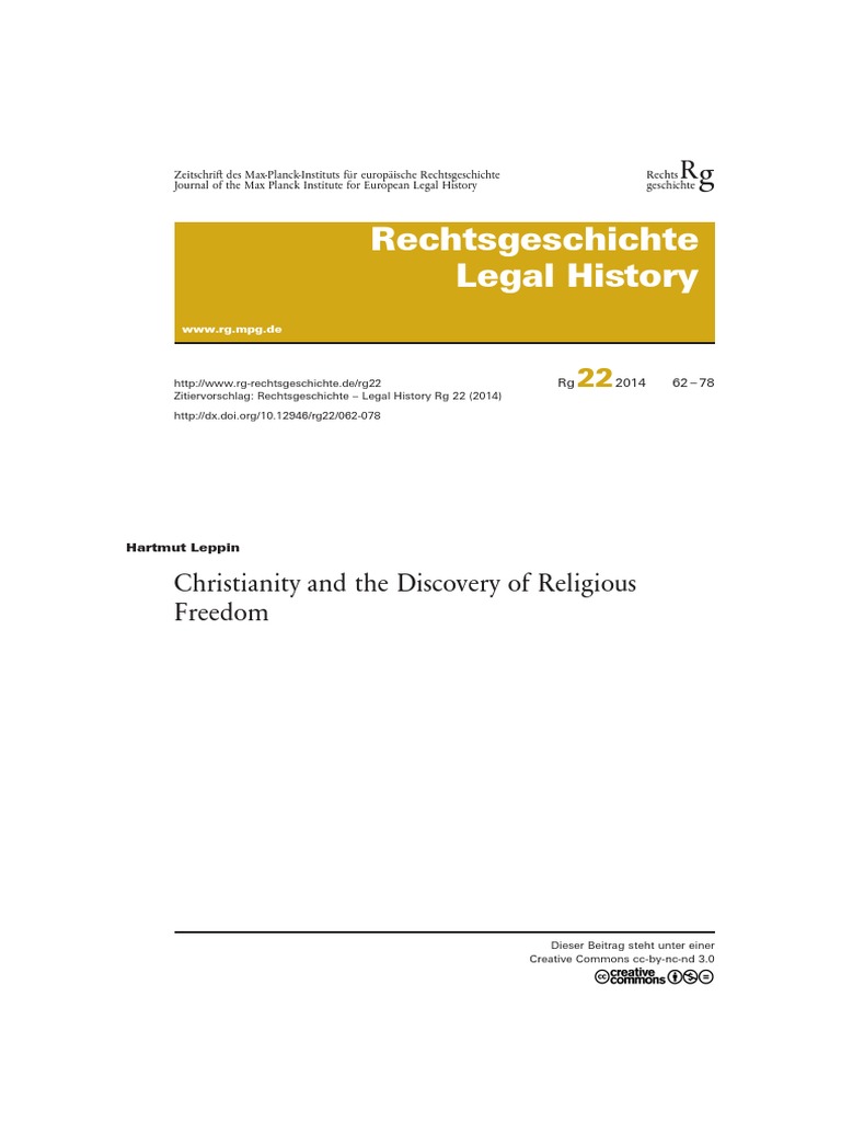 Hartmut Leppin - Christianity and The Discovery of Religious Freedom ...