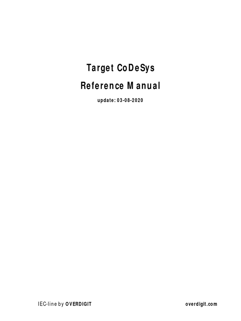Target CoDeSys Reference Manual en | Download Free PDF | Port (Computer ...