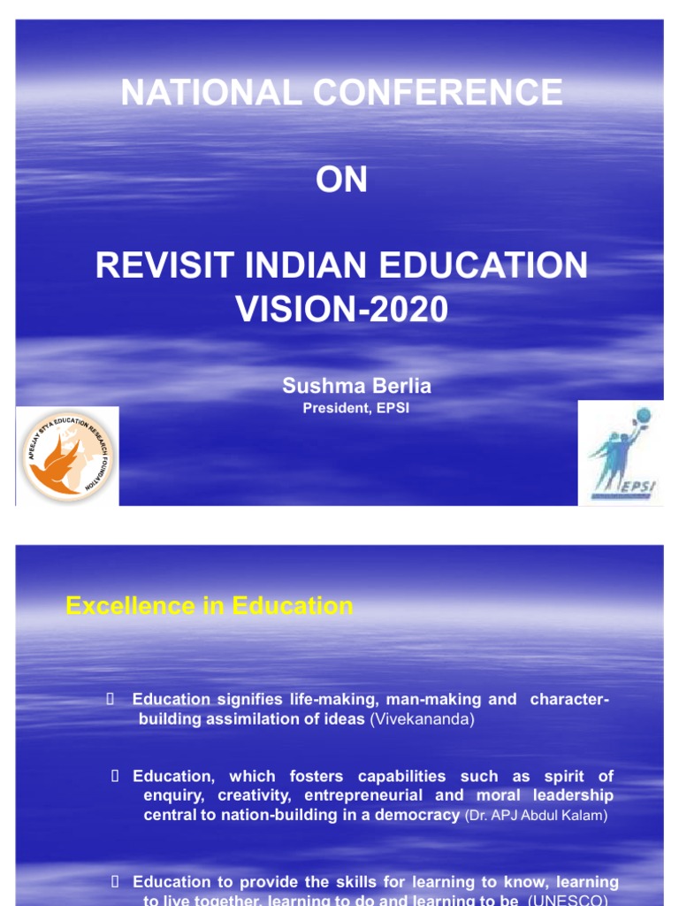 Revisit India Education-Vision 2020 | PDF | Vocational Education ...