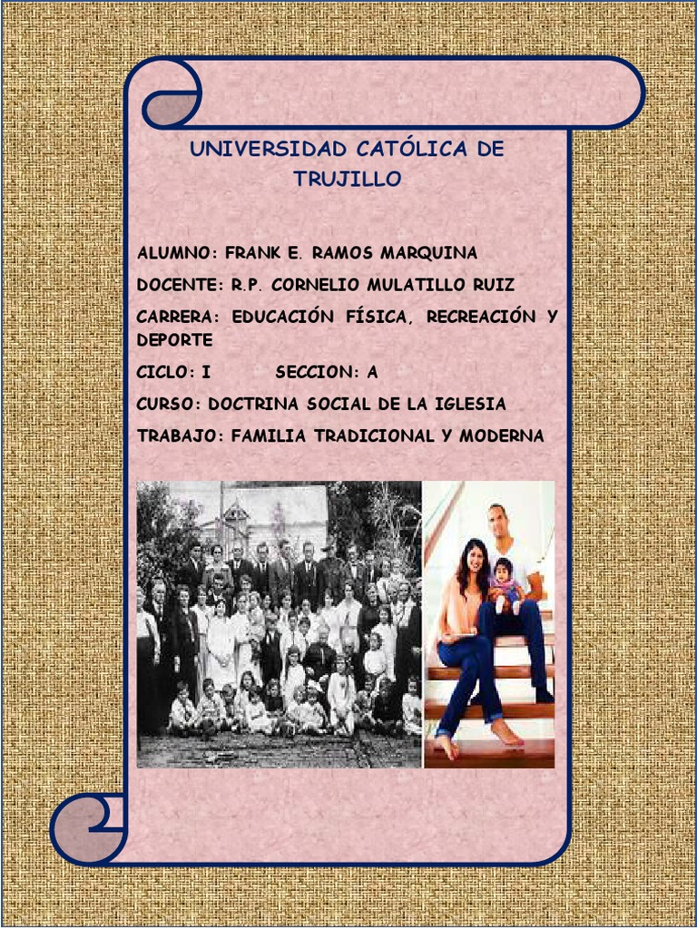 Evolución de la Familia: Tradicional vs Moderna | PDF | Familia ...