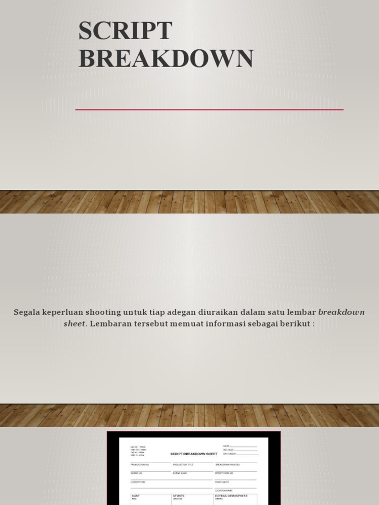 Panduan Lengkap Breakdown Script Film | PDF