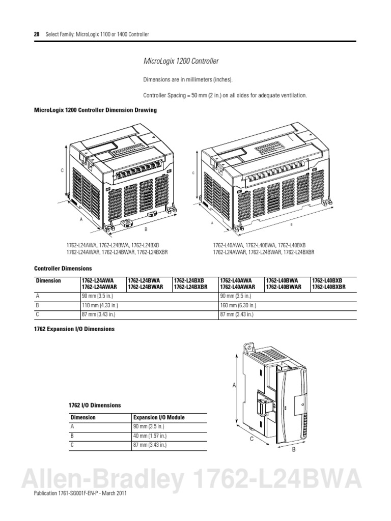 Allen Bradley AB 1762 L24BWA PDF | PDF | Power Supply | Alternating Current