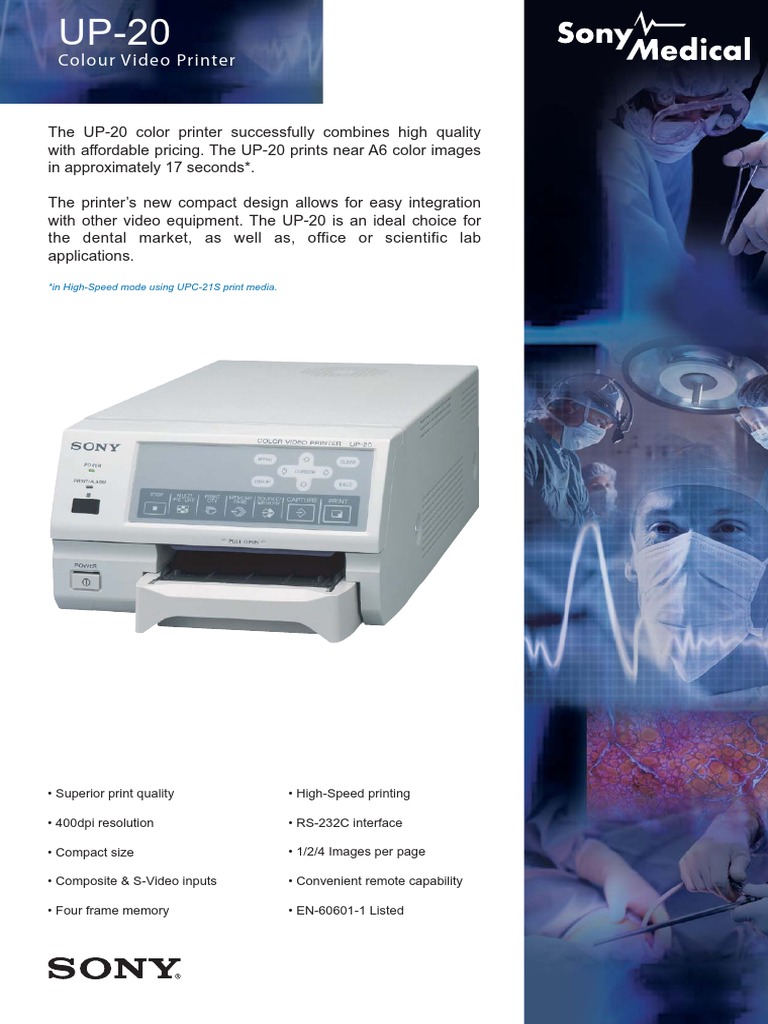 Colour Video Printer: in High-Speed Mode Using UPC-21S Print Media ...