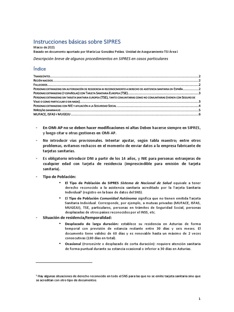 Instrucciones Basicas SIPRES v3 | PDF | Pasaporte