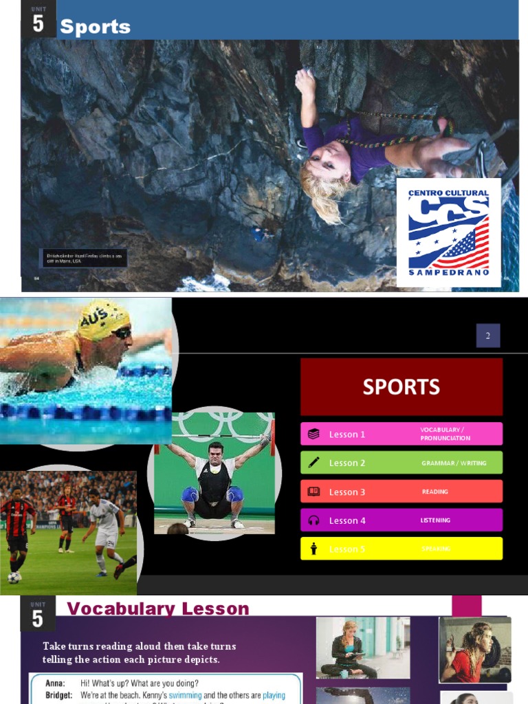 Unit 5 Vocabulary Sports | PDF