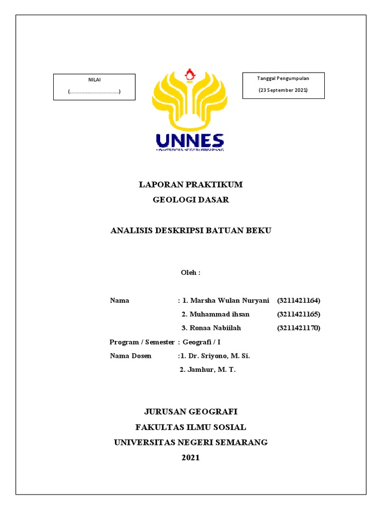 48 - Ronaa Nabiilah - 3211421170 - Pratikum Analisis Pengenalan Batuan ...