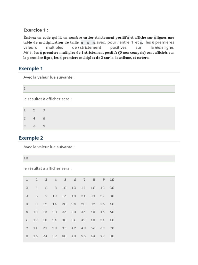 Table de multiplication et pyramide de chiffres | PDF | Ordinateurs