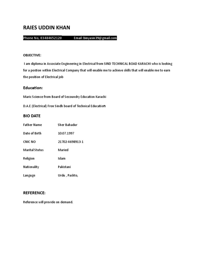 CV of Raies Uddin | PDF