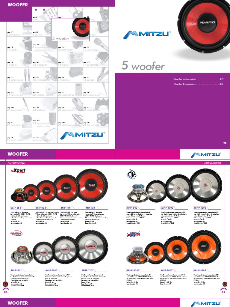05 Woofer | PDF | Altoparlante | Ingeniería de audio