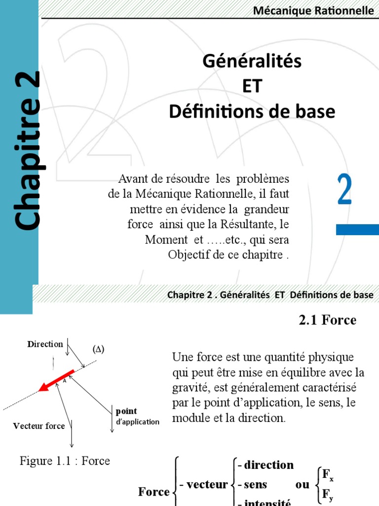 Chapitre 2 - Généralités Et Définitions de Base | PDF | Base (algèbre ...
