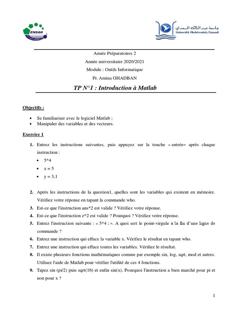 Info3 TP 1 2021 | PDF | Méthodes et références pédagogiques