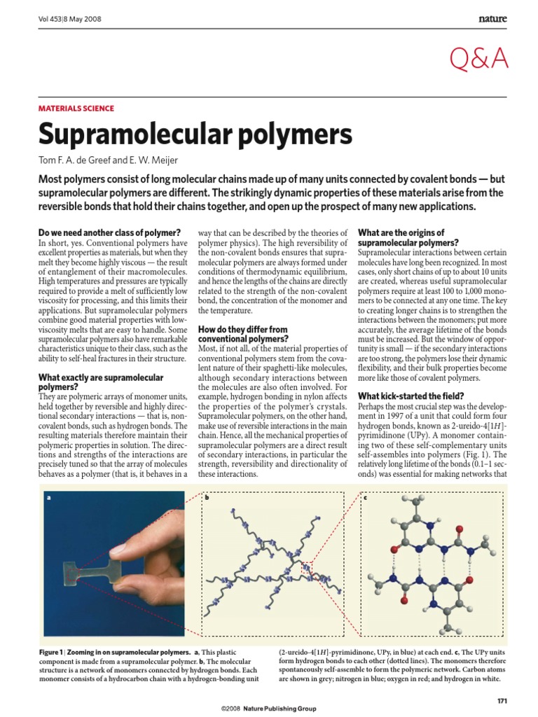Supramolecular Polymers | PDF | Polymers | Supramolecular Chemistry