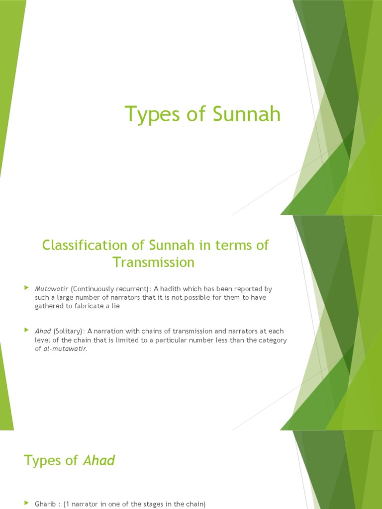 Types of Sunnah | PDF