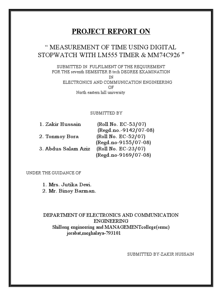 Project Report Ondigi Final | PDF | Capacitor | Semiconductors