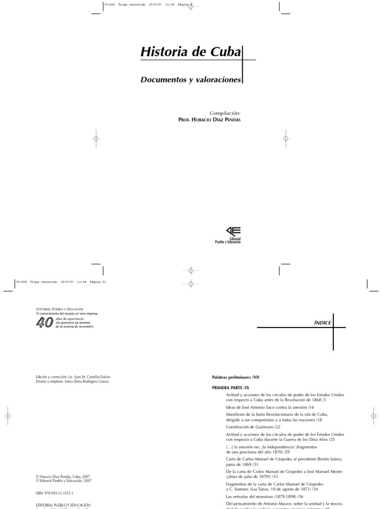 Historia de Cuba Documentos y Valoraciones | Descargar gratis PDF ...