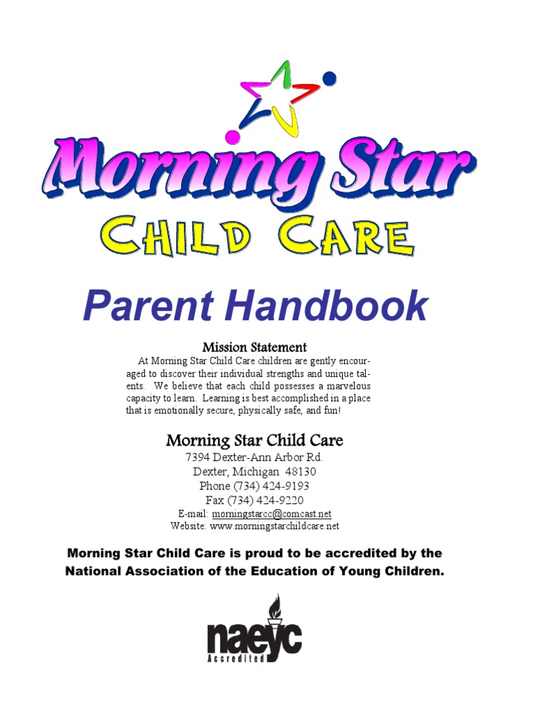 Morning Star Child Care Parent Handbook | PDF | Vaccines