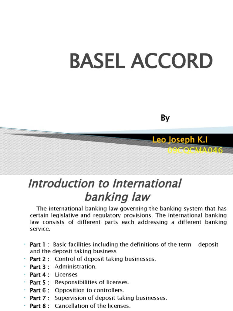 Overview of Basel Banking Accords | PDF | Basel Ii | Basel Committee On ...