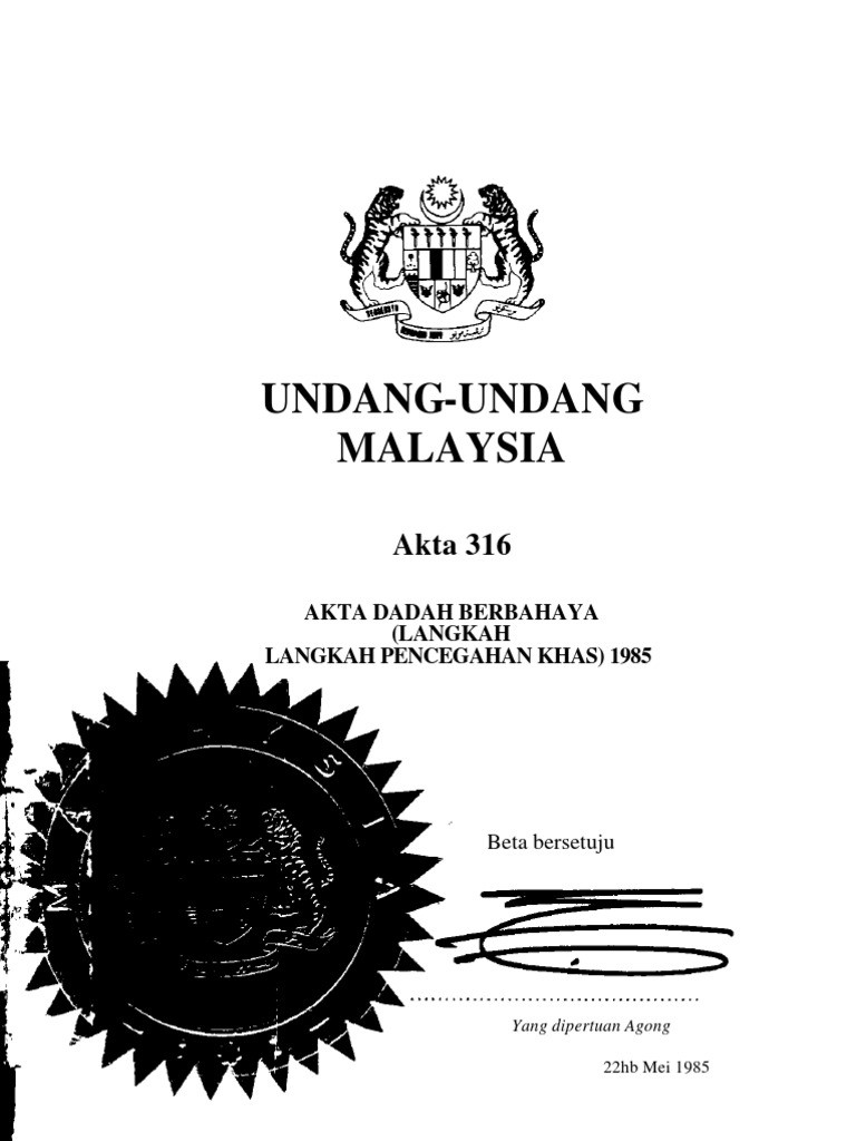 Akta Dadah Berbahaya | PDF