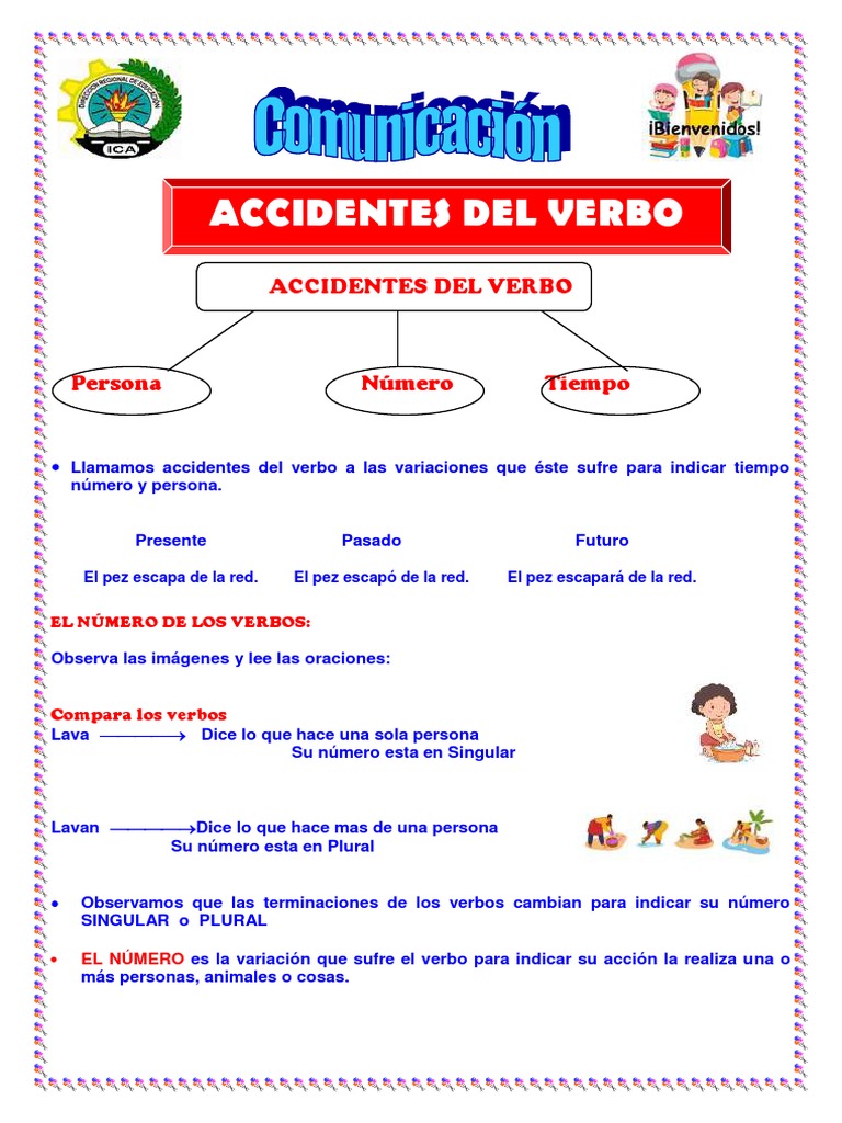 El Verbo, Numero y Persona | PDF | Verbo | Numero Gramatical