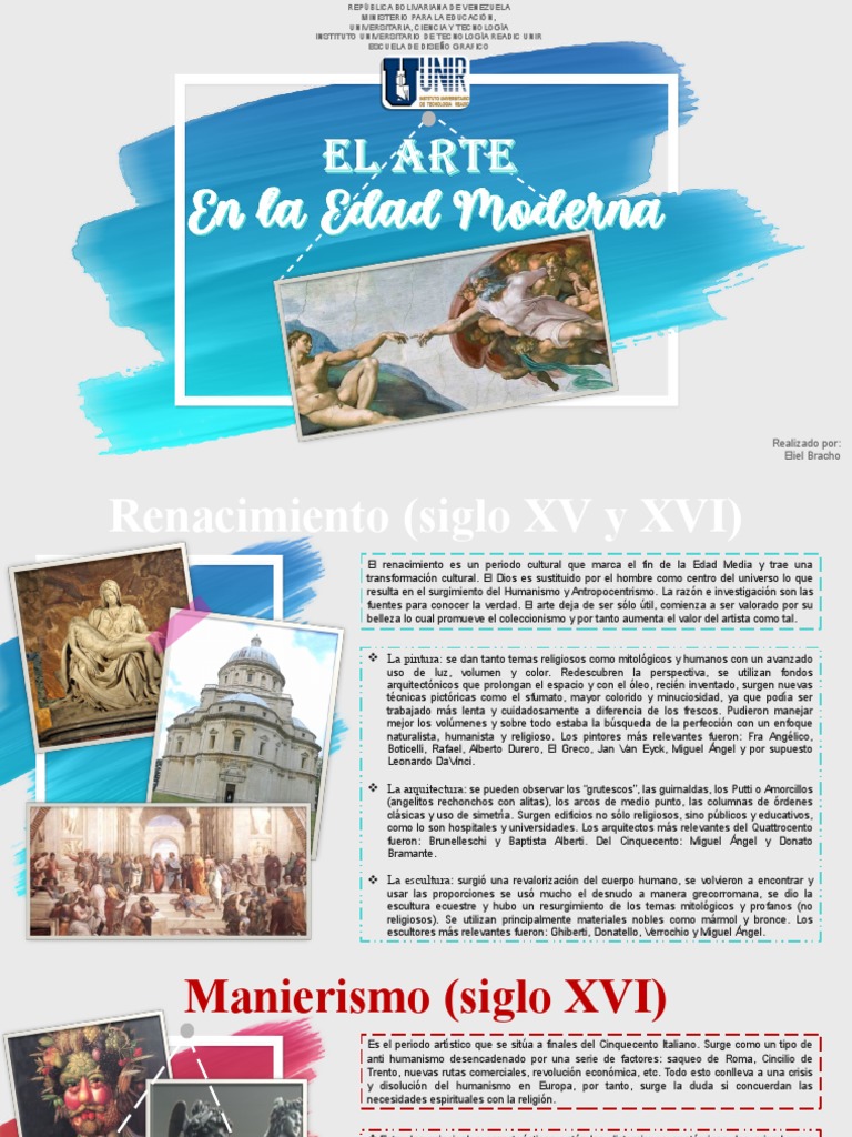 El Arte en La Edad Moderna-Presentaciones. | PDF | Pinturas | Escultura