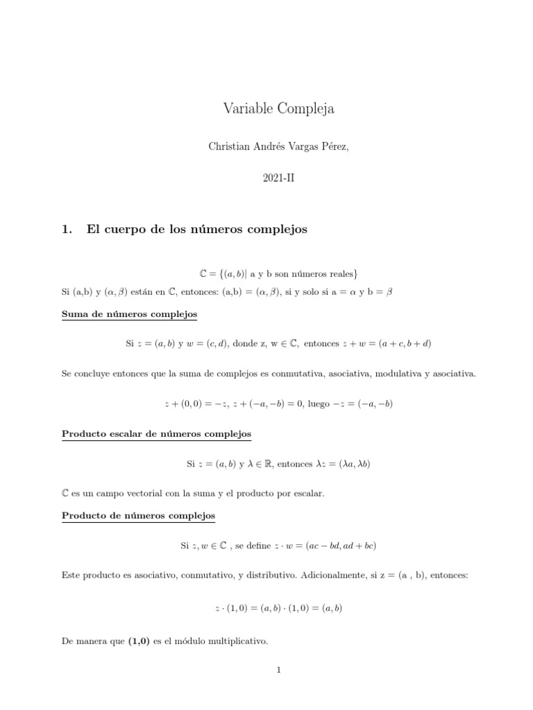 Variable - Compleja - Libro Versión 20211118 | PDF | Escalar ...