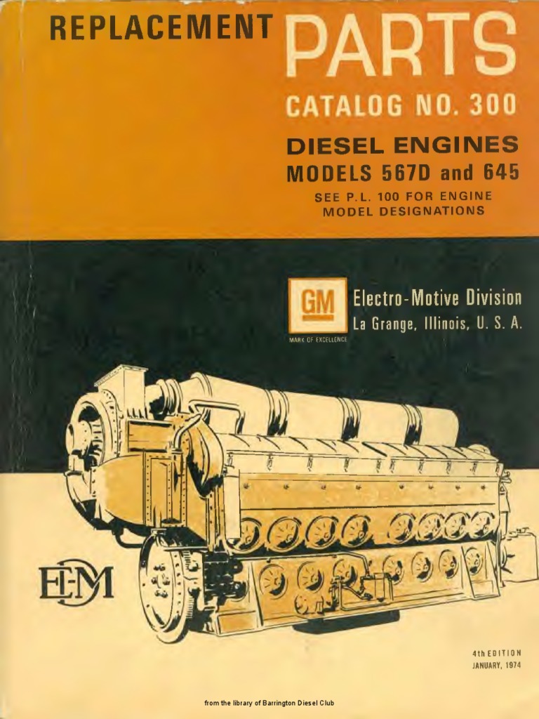 Emd 567d 645 Parts Book Abby | PDF | Piston | Turbocharger