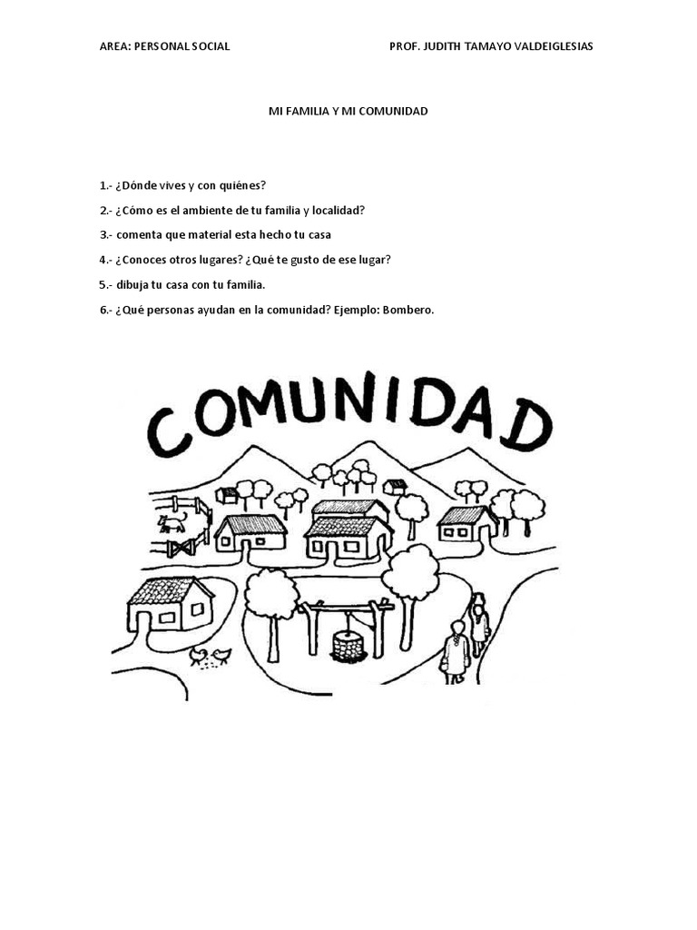 Mi Familia y Comunidad: Reflexiones | PDF