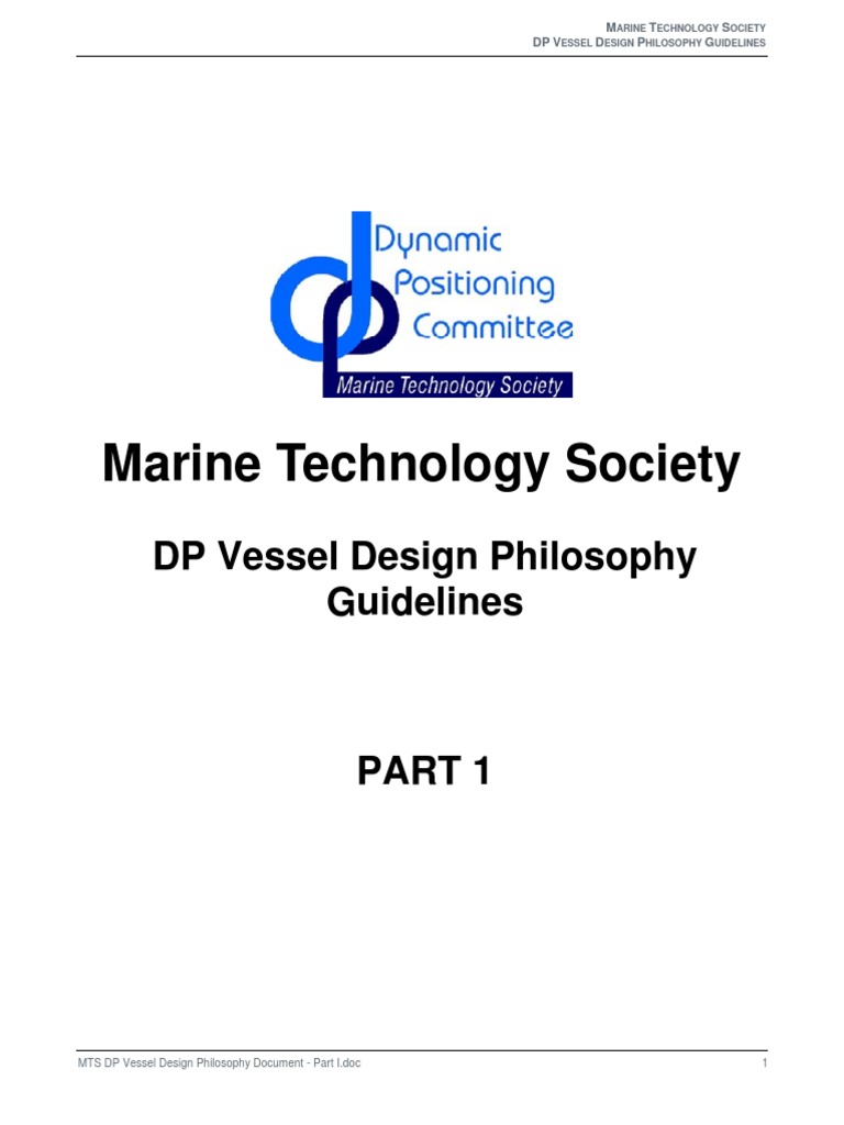 MTS DP Vessel Design Guidelines Part 1 | PDF | Reliability Engineering