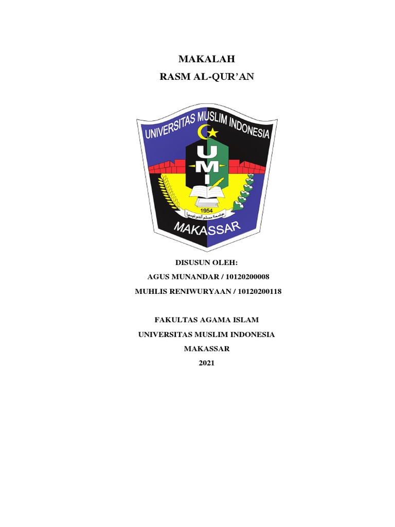 Pengertian dan Macam Rasm Al-Qur'an | PDF