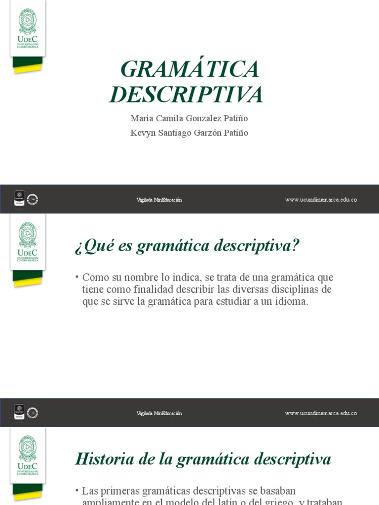 Gramatica Descriptiva | PDF | Artes del Lenguaje y Comunicación | Clásicos
