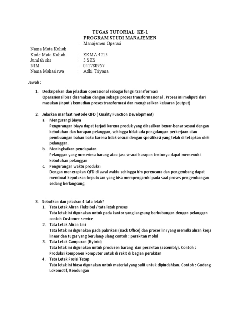 Tugas Ekonomi Moneter ESPA4227 - Adhi Triyana - Done | PDF