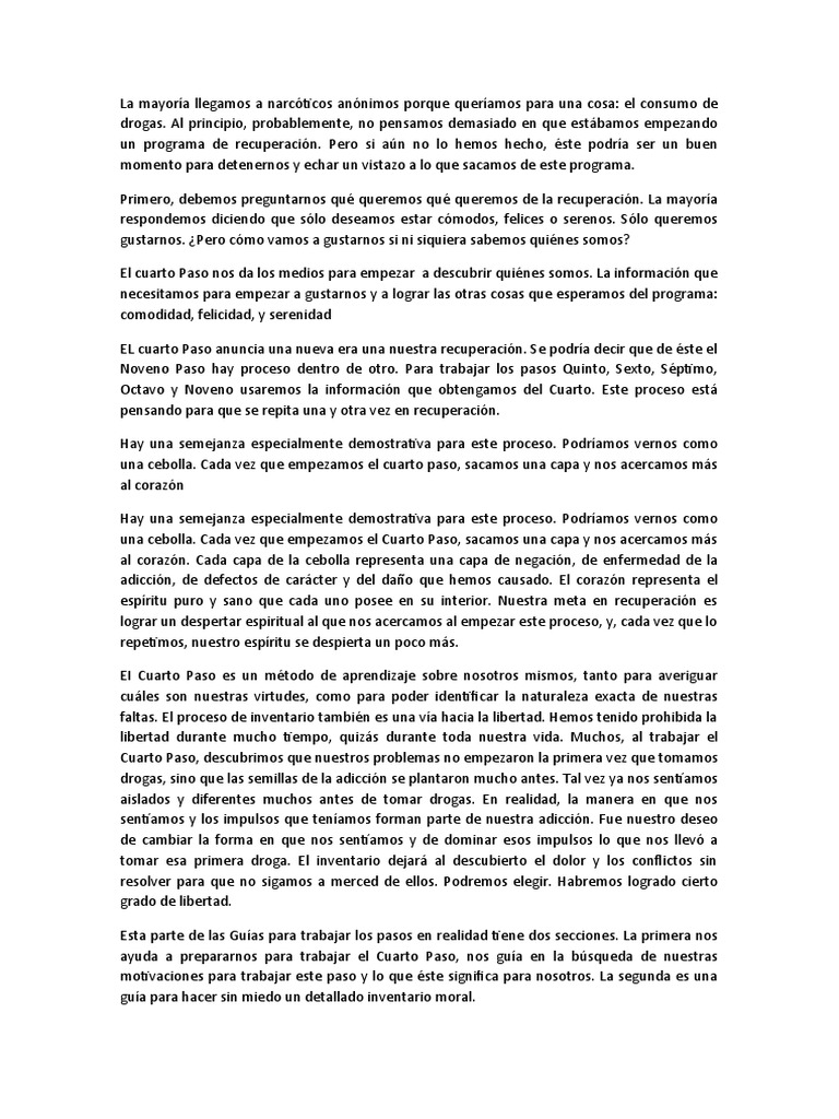 Cuarto Paso | PDF | Moralidad | Verdad