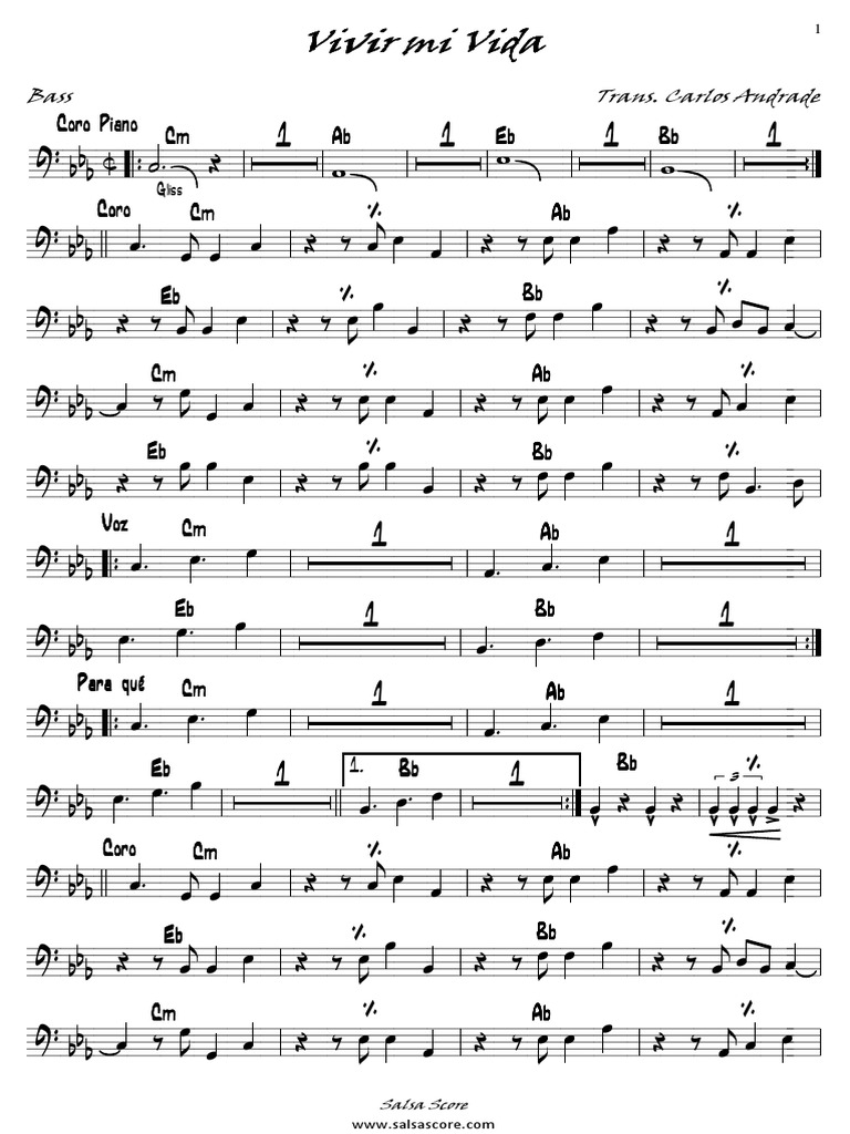 006 Vivir Mi Vida - Bass | PDF