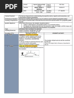 Lesson Plan in Science Grade 9 COT 4 With Indicators | PDF | Projectiles | Acceleration