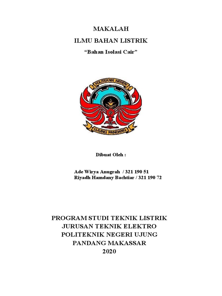 Kelompok 3 Makalah Bahan Isolasi Cair | PDF | Teknologi & Rekayasa