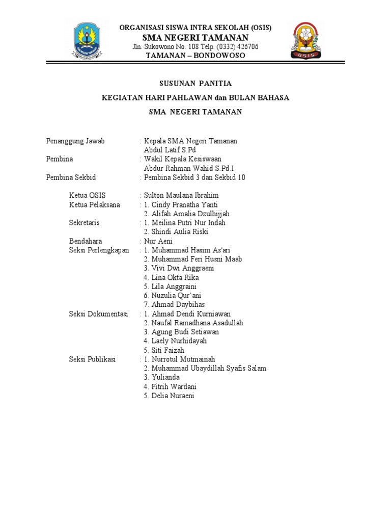 Struktur Panitia | PDF