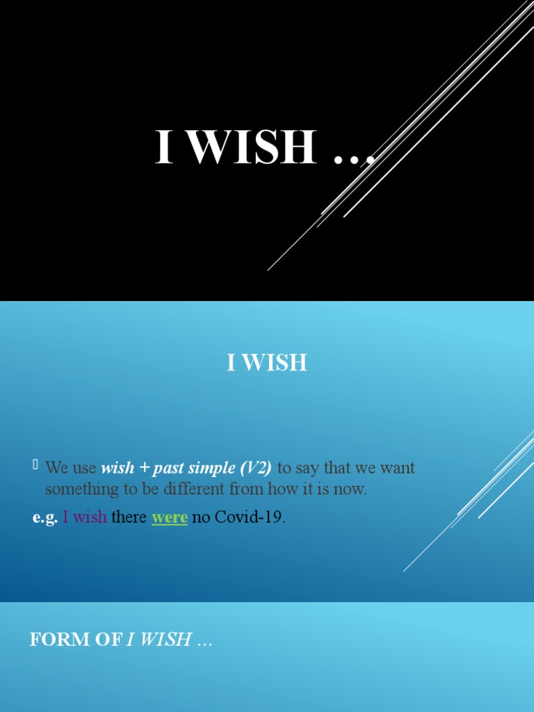 I Wish Presentation Grammar Drills Grammar Guides 134130 | PDF